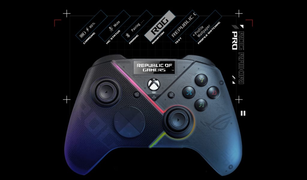 ASUS ROG Raikiri Pro: Xbox Controller with an OLED screen