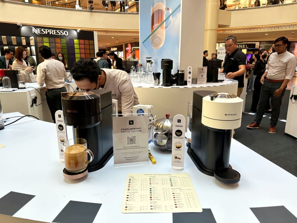 enjoy the same wide nespresso range with the vertuo line