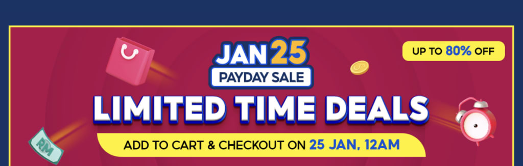 Shopee Januari 25 Payday Sale 2023 (Kempen Jualan Hari Gaji)