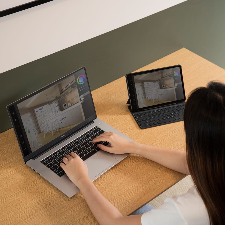 Enjoy Dual Screen with HUAWEI MatePad 10.4 & MateBook D15