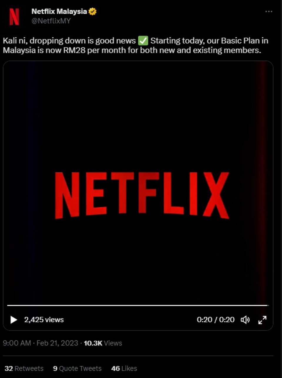 Netflix Malaysia's Basic Plan Is Now Only RM28
