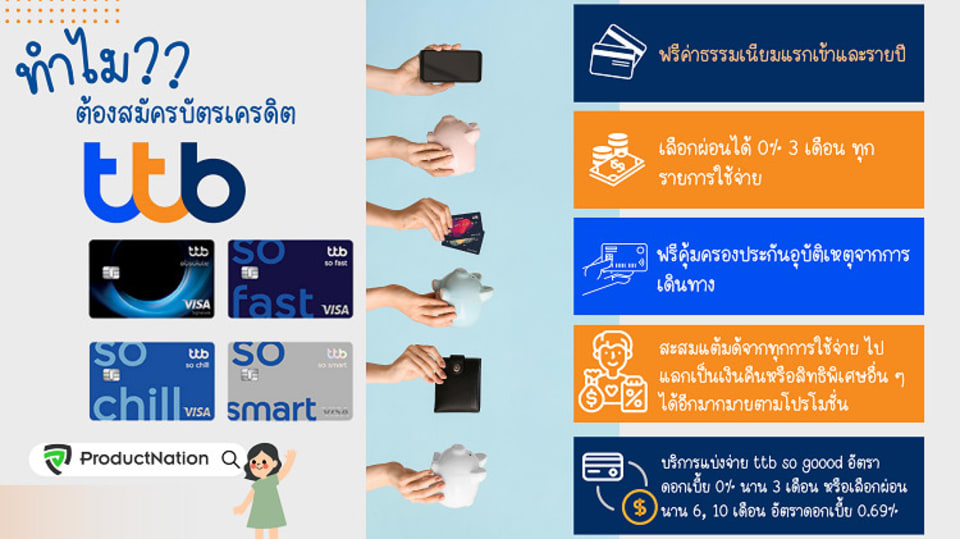 5 บัตรเครดิต TTB แบบไหนดี ตอบโจทย์คนยุคใหม่ คุ้มทุกการจ่าย 2026