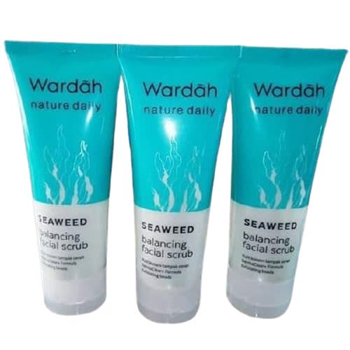 Wardah Natural Daily Seaweed Balancing Facial Scrub (100ml) Harga ...
