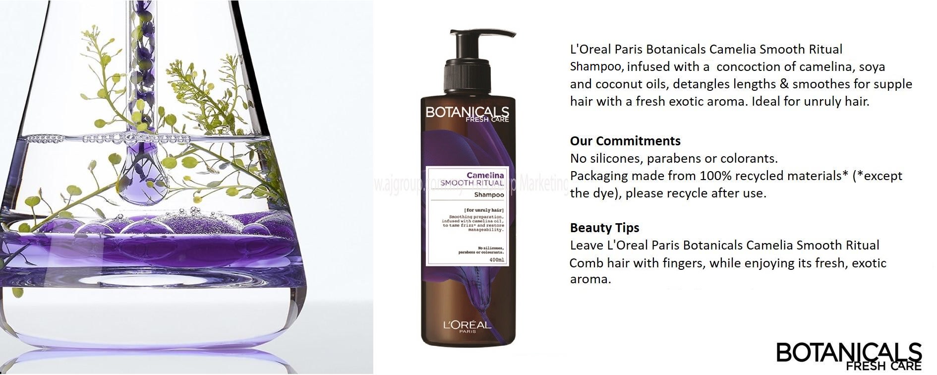 Botanicals By L’oreal Paris Camellina Smooth Ritual Shampoo (400ml ...