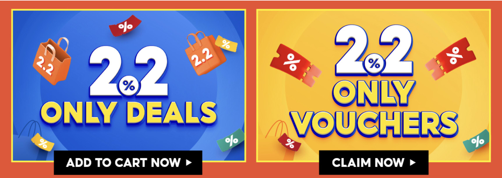 Jualan Shopee 2.2 Sale 2023 (Harga Potongan, Kod Baucer, dll)