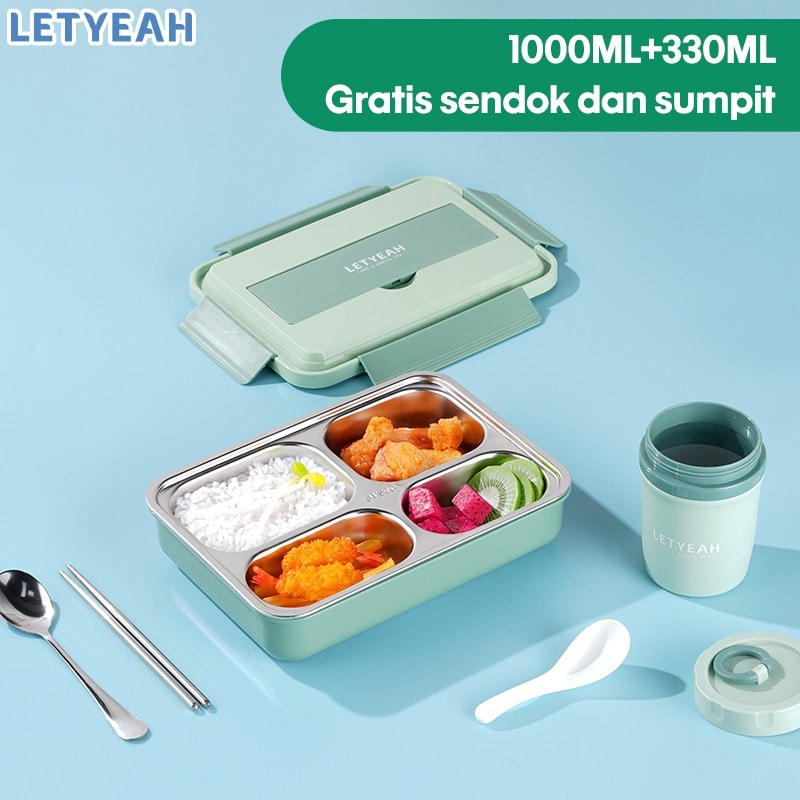 LetYeah Lunch box set/304 stainless Harga & Review / Ulasan Terbaik di ...